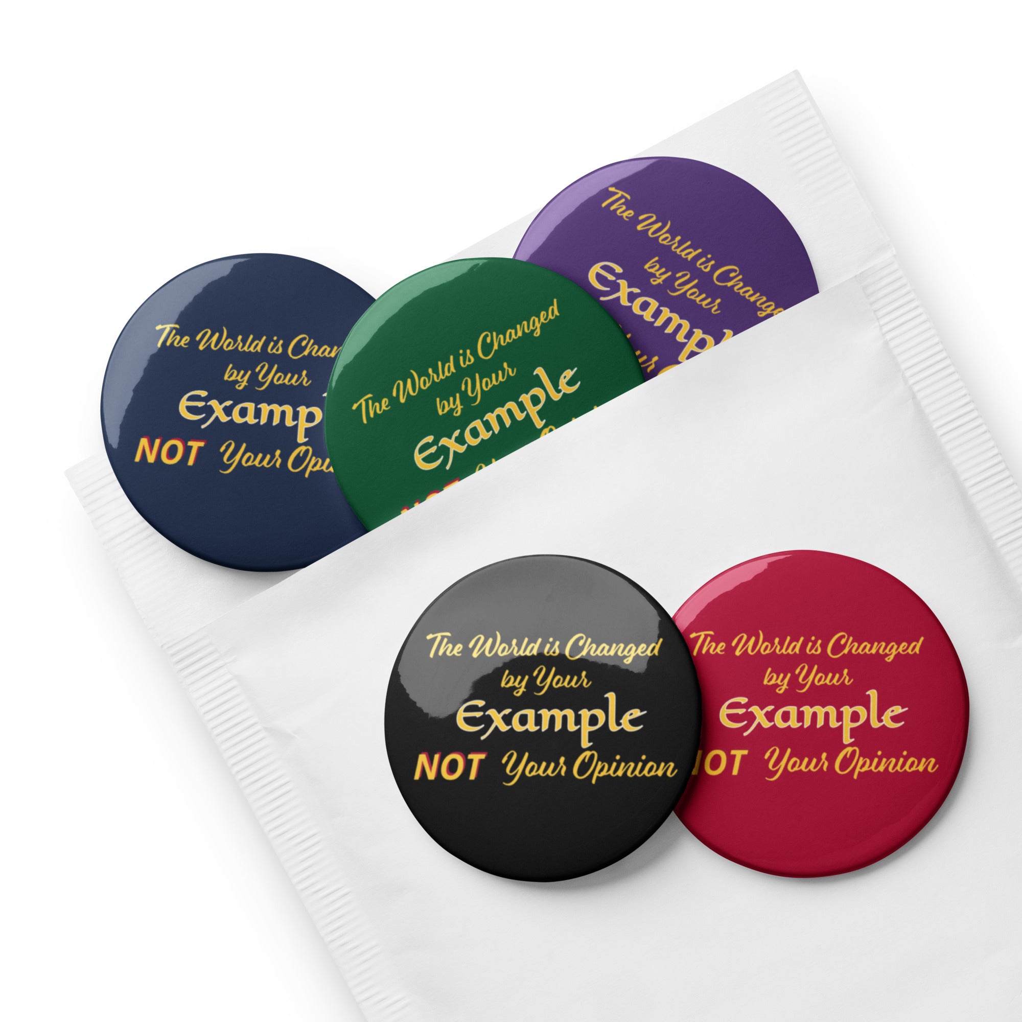 Example Pin Buttons 5pk – Gods Inspiration Cafe